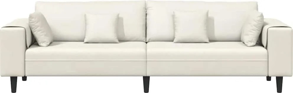 Pohovka Krémová 250 x 77 x 76 cm samet 3335160