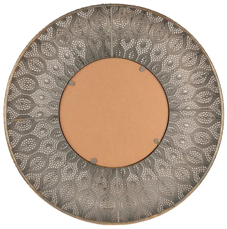 Nástěnné zrcadlo ve zlatém kovovém rámu – 60x6 cm