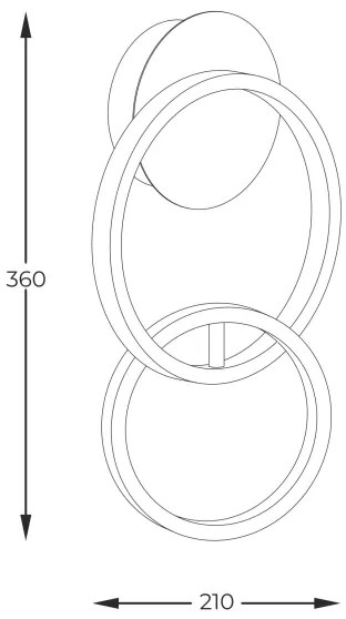 Zuma Line 20002W-GD - LED Nástěnné svítidlo RANDO LED/18W/230V 3000/4000/6000K