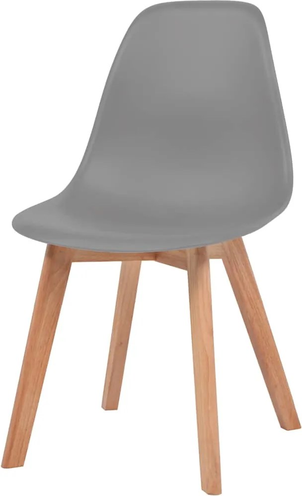 Jídelní židle 2 ks šedé plast 244774