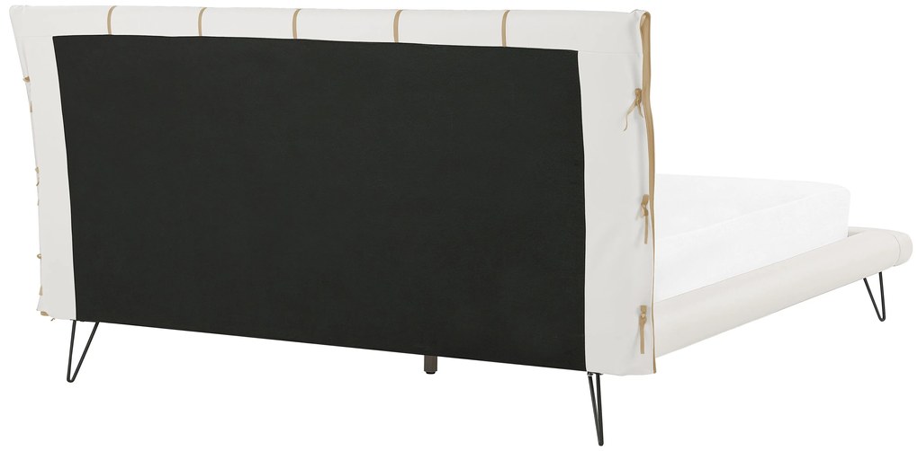 Bíla postel z umělé kůže 180 x 200 cm  BETIN Beliani