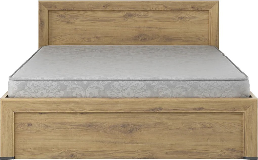 Postel 140x200 s roštem, úložným prostorem Sapori dub navarra