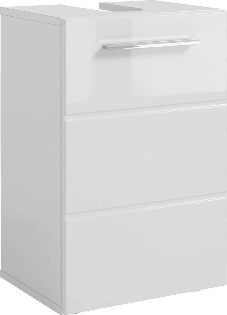 XXXLutz SKŘÍŇKA POD UMYVADLO, vysoce lesklá bílá, bílá, 40/60/31 cm MID.YOU - Online Only koupelnové skříňky - 001279037410