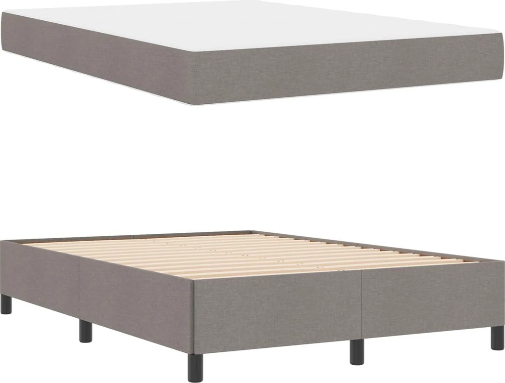 Postel s boxspringem Taupe 160 x 200 cm textil 3398875