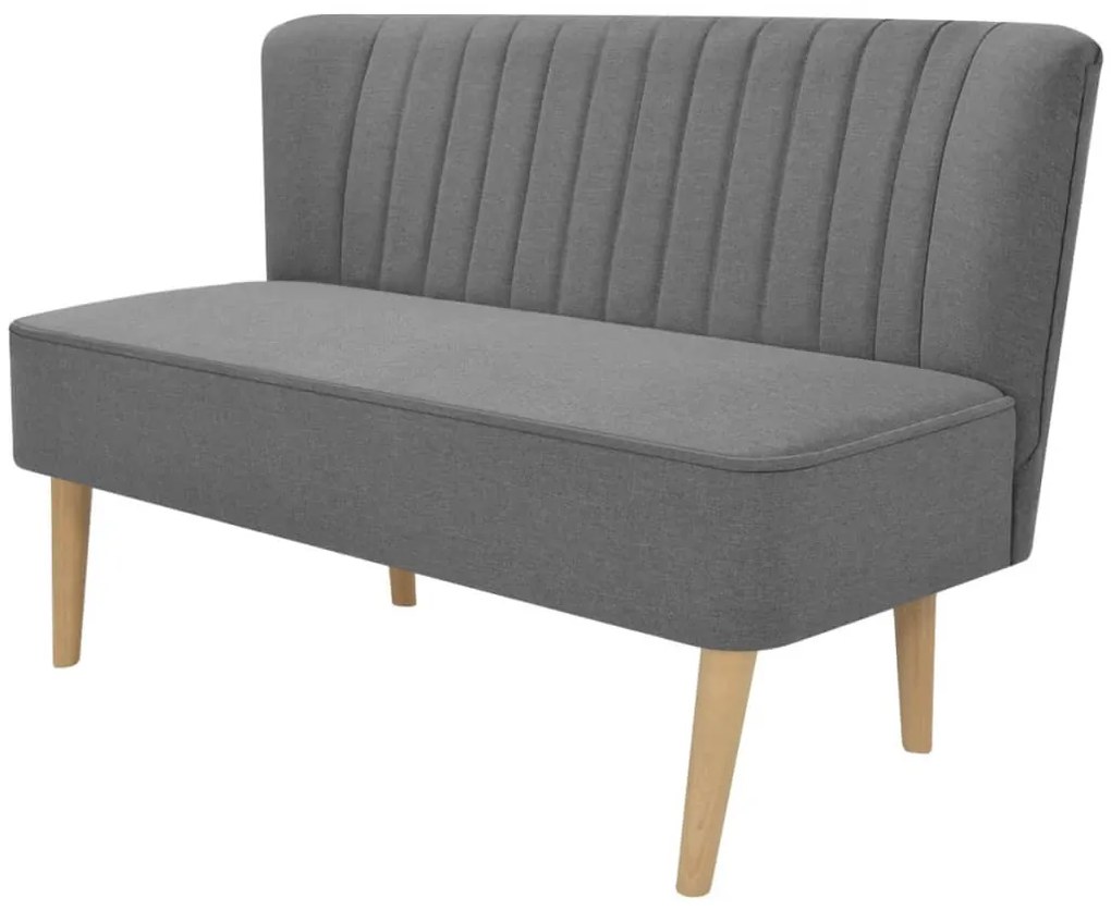 Pohovka textil 117 x 55,5 x 77 cm světle šedá 244070
