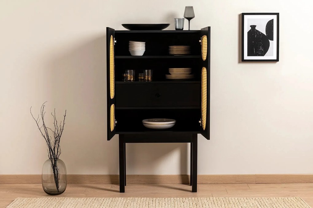 Kalune design Příborník SIMONA černý