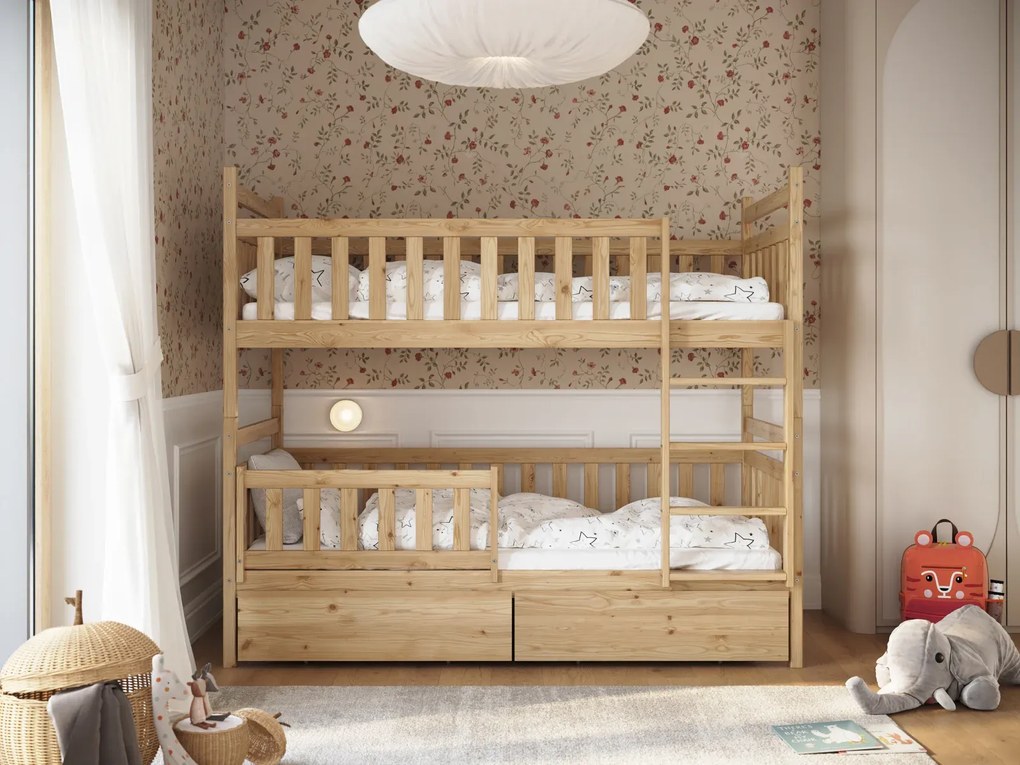 Rkids | Patrová postel Rino 80x180 Přírodní