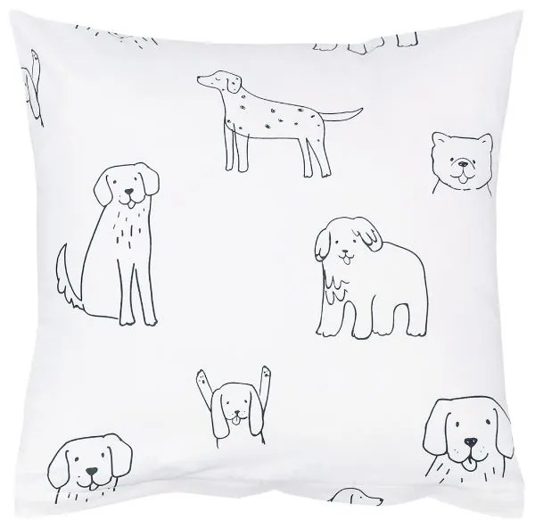 SCANquilt povlak KLASIK dog bíločerná 40 x 40 cm