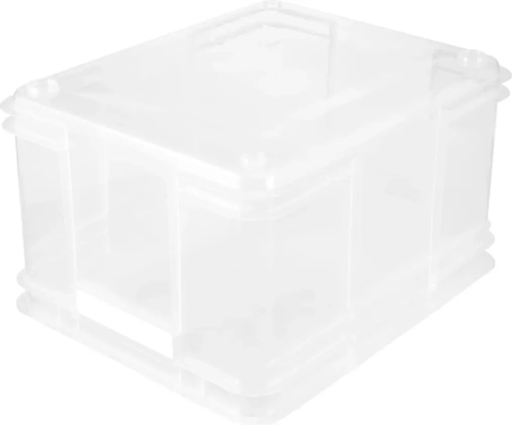 Keeeper Úložný box pro domácnost i dílnu, BRUNO XXL, 54L, 52 x 43 x 28 cm, transparentní