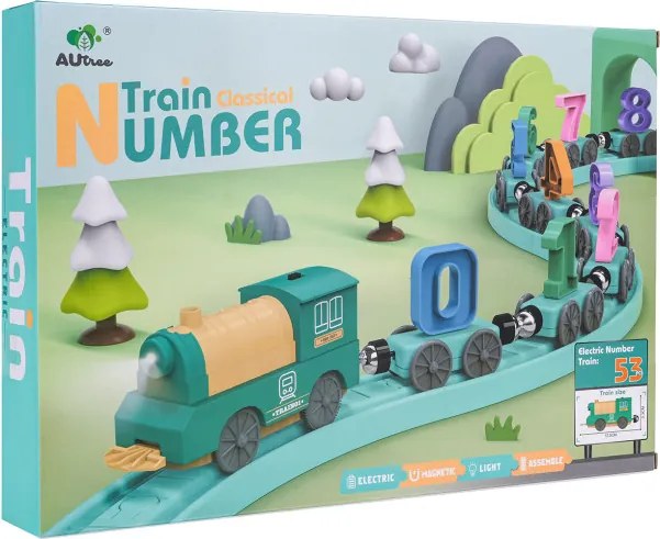 Edukativní vláčkodráha s čísly 53 dílů