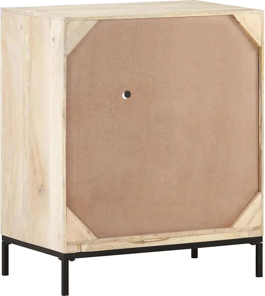 Příborník 60 x 35 x 70 cm masivní mangovník a přírodní rákos 323508