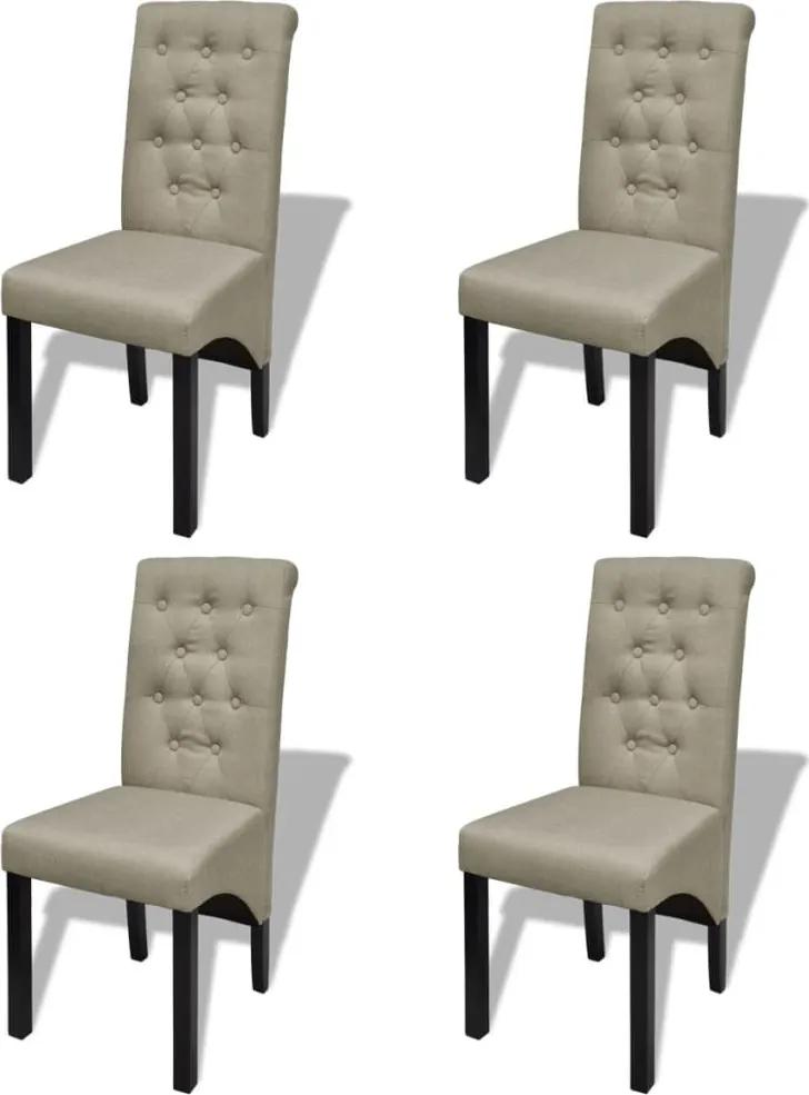 vidaXL Jídelní židle 4 ks textil [272245] Barva: světle šedá