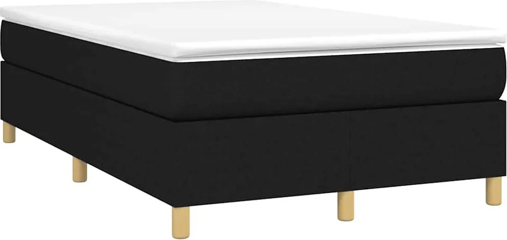 Box spring postel s matrací černá 120x190 cm textil 3269692