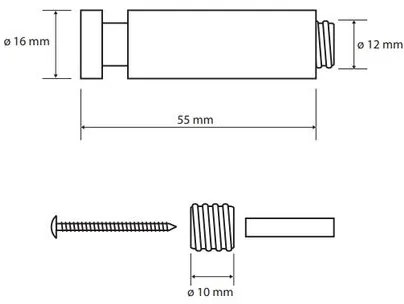 EBS Urban Round Věšáček 5,5 cm, chrom S_UR215CR