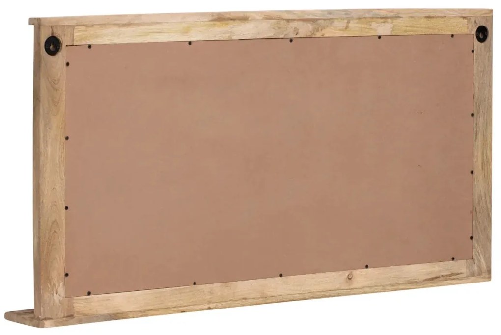 furniture-nabytek.cz - Masivní koupelnové zrcadlo Padma II z mangového dřeva, lakované, přírodní barva – 124×65 cm