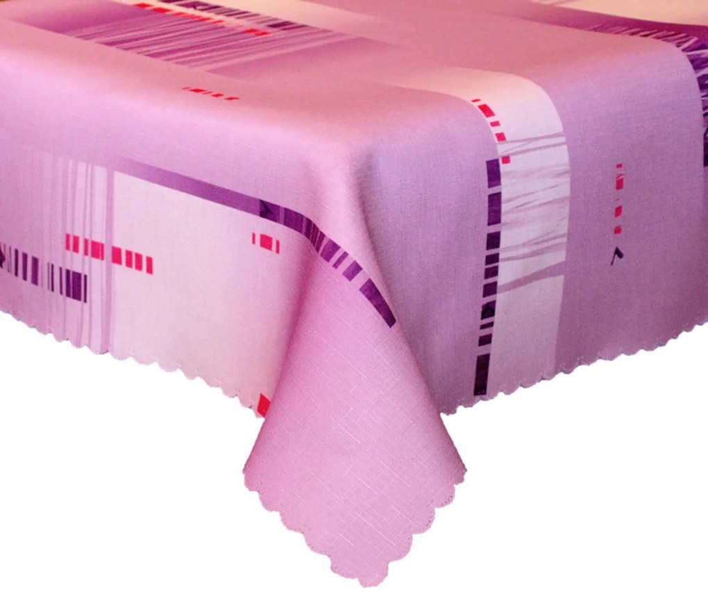 Forbyt, Ubrus s nešpinivou úpravou, Metrix fialový 130 x 160 cm