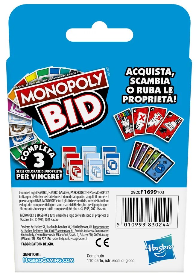 Hasbro Karetní hra Monopoly Bid – větší bere