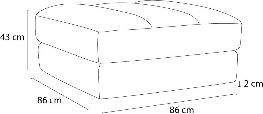 Světle šedá sametová podnožka Sierra – Bobochic Paris