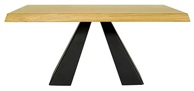 Drewmax Konferenční stůl ST371 Š120, H70 masiv dub medový černá matná
