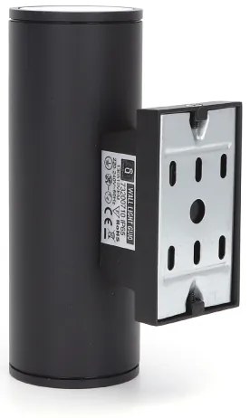 Aigostar - Venkovní nástěnné svítidlo 2xGU10/35W/230V černá IP65 kulatý