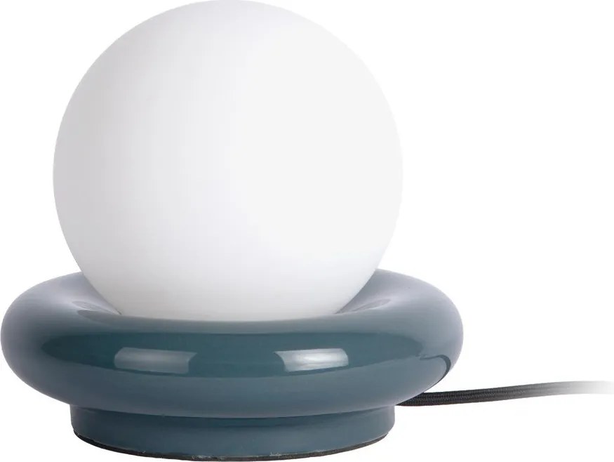 Tmavě modrá keramická stolní lampa (výška 19 cm) Catania Ring – Leitmotiv