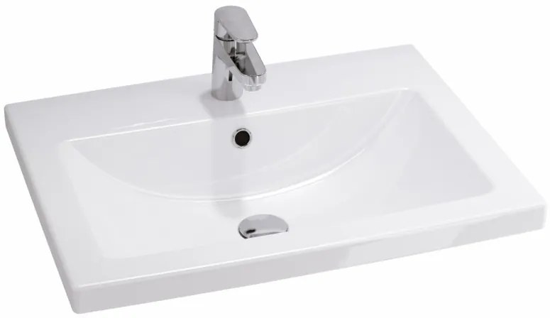 Cersanit Tirso, závěsná umyvadlová skříňka 594x447x572 mm + keramické umyvadlo, bílá matná, S801-545