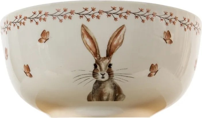 Porcelánová miska Rustic Easter Bunny - Ø 14*7 cm / 0.5 L