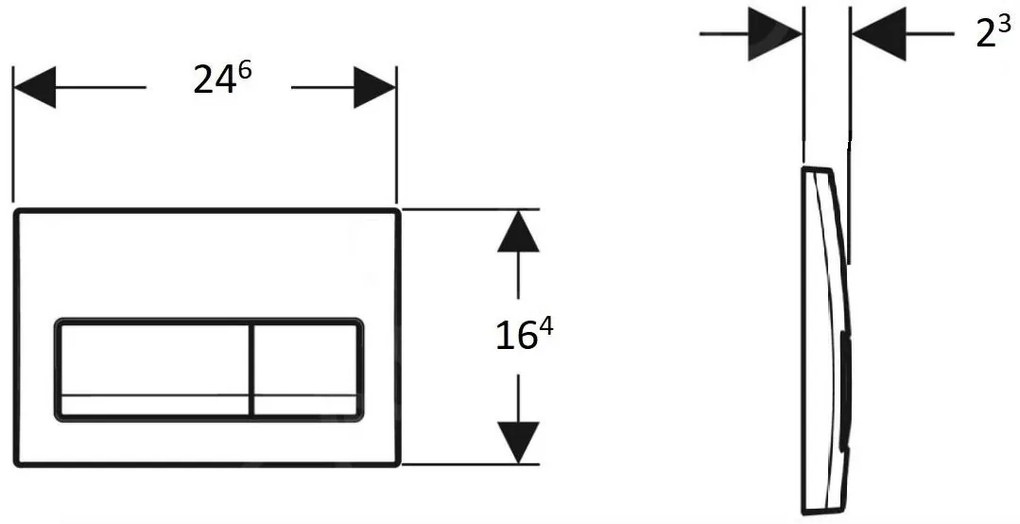 Geberit Delta 50, splachovací tlačítko, černá, 115.119.DW.1