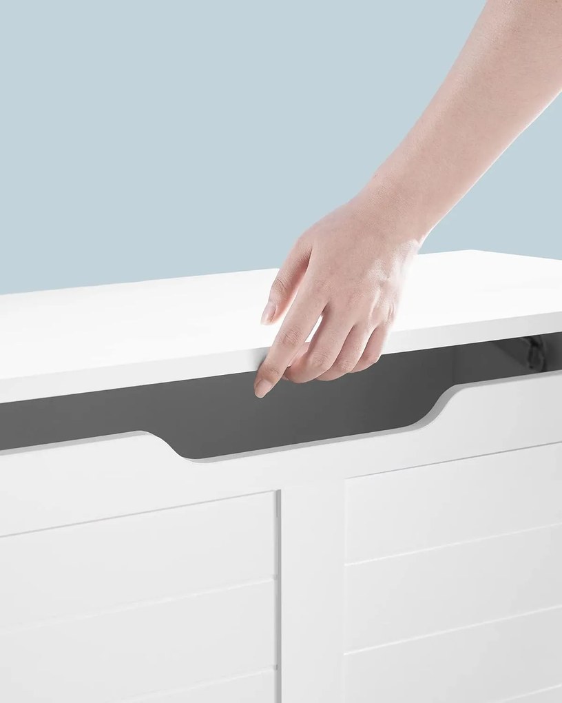 Truhla s úložným prostorem a lavicí Vasagle Minimal 80 cm bílá