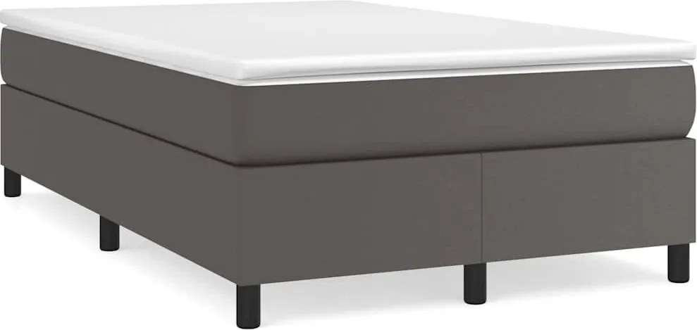 Rám postele s boxspringem šedý 120 x 200 cm umělá kůže 3121039