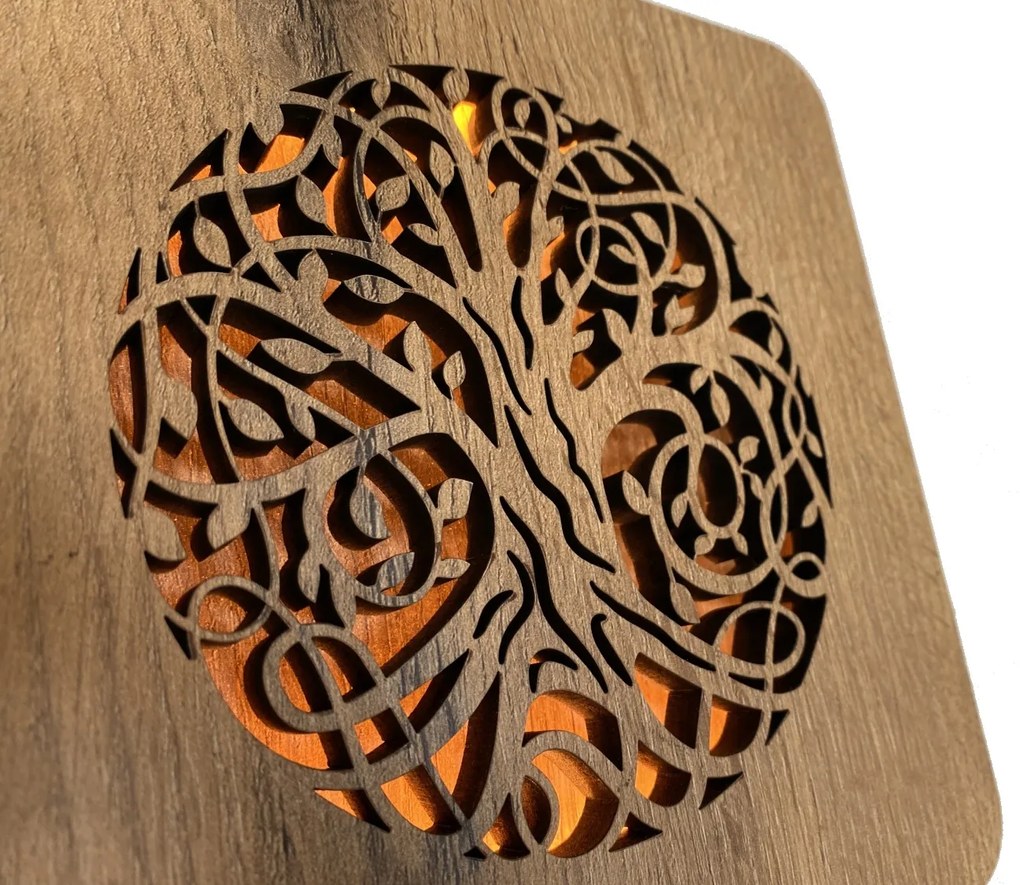 Li-Go "Strom života" lampa 19x19cm provedení povrchu: oliva