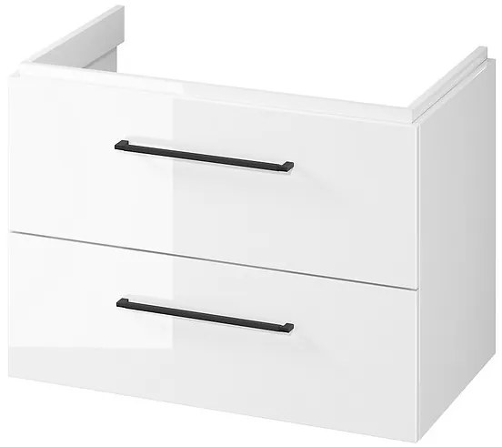 Cersanit Larga, závěsná umyvadlová skříňka 80cm, bílá lesklá, S932-073