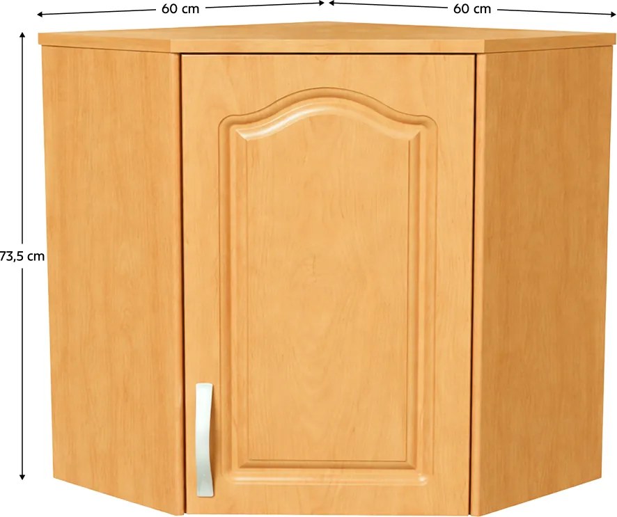 Horní skříňka, olše, pravá, LORA MDF NEW KLASIK W60 / 60