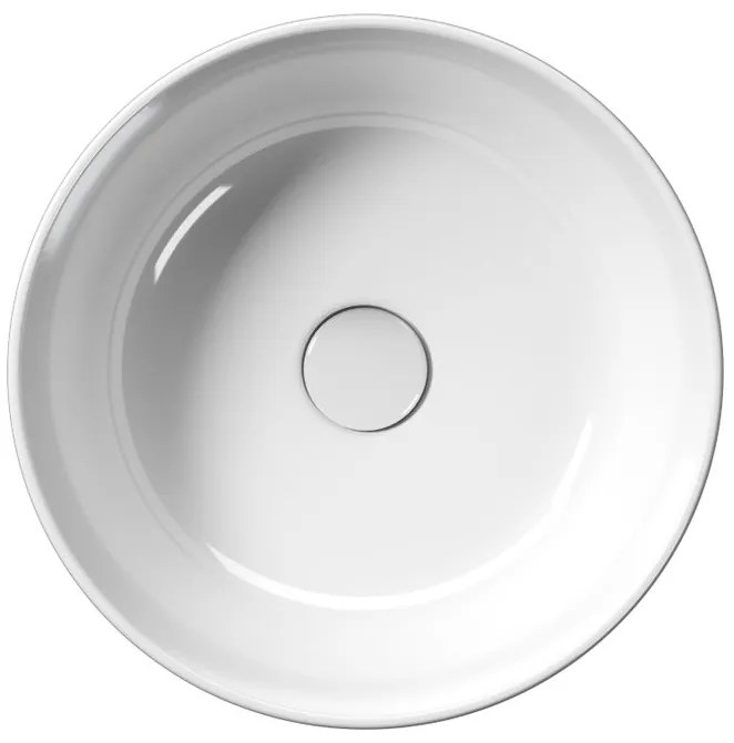 GSI KUBE X keramické umyvadlo na desku průměr 40 cm bílá ExtraGlaze 942611