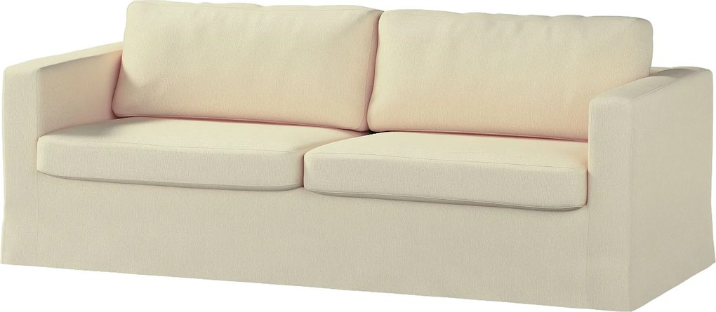 Potah na pohovku IKEA Karlstad 3-místná, nerozkládací, dlouhý barva krémová látka lesklé, pletený vzor