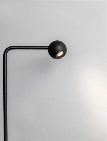 LED černá stojací lampa Sfera