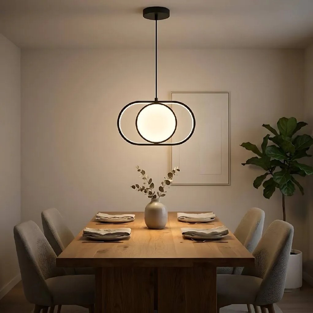 Toolight Toolight, LED závěsné svítidlo 18W, 4000K, APP1554-CP, černá, OSW-05662
