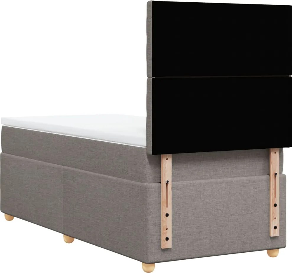 Box spring postel s matrací taupe 80x200 cm textil 3291125