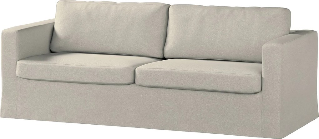 Potah na pohovku IKEA  Karlstad 3-místná, nerozkládací, dlouhý barva béžová látka pletený vzor