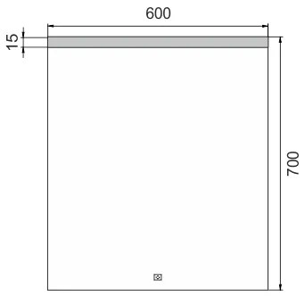 Nimco LED zrcadlo 600x700 s dotykovým senzorem ZP 8002V