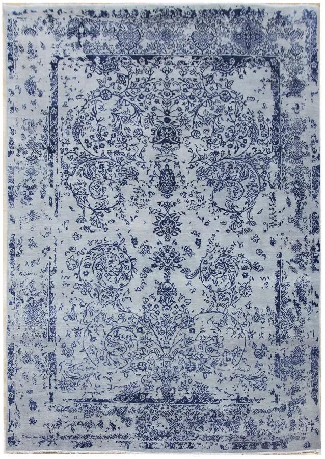Hans Home | Ručně vázaný kusový koberec Diamond DC-JK ROUND Silver/peacock blue - 365x457