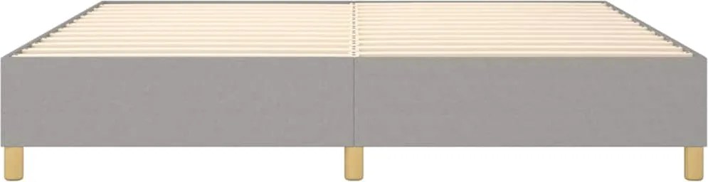 Rám postele s boxspringem světle šedý 200 x 200 cm textil 3120985