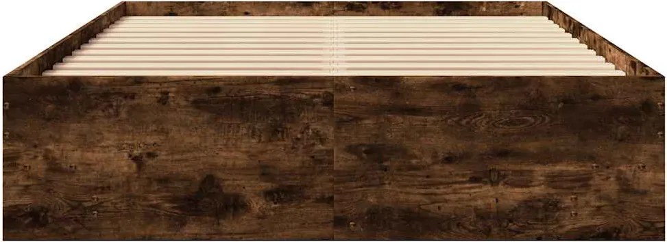 Rám postele bez matrace kouřový dub 140x190 cm kompozitní dřevo 3295685