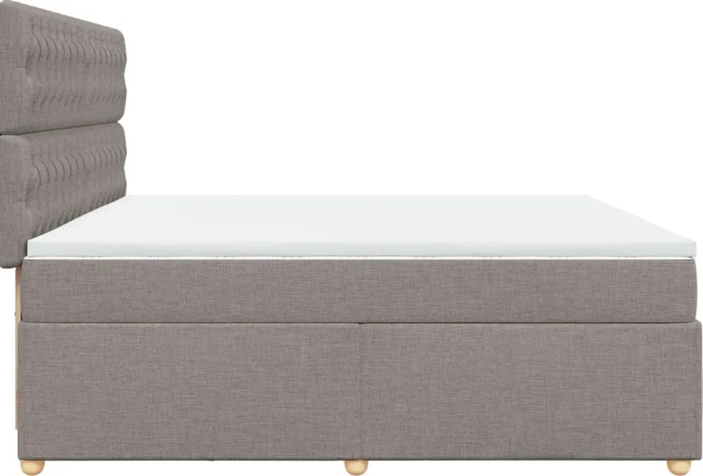 Box spring postel s matrací taupe 200x200 cm textil 3293698