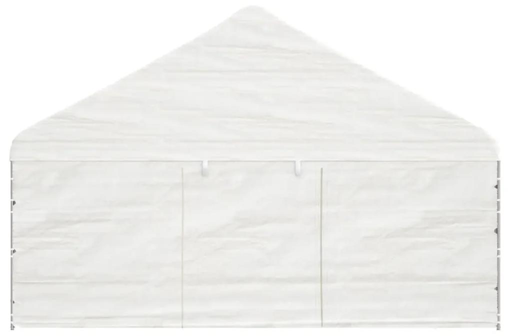 Altán se střechou bílý 5,88 x 2,23 x 3,75 m polyethylen - Default Title