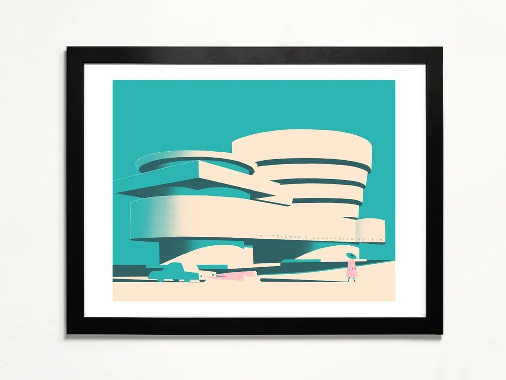 Patrik Antczak | Guggenheim | Časově limitovaná edice Rám: Bílý, Velikost: 40 x 60 cm