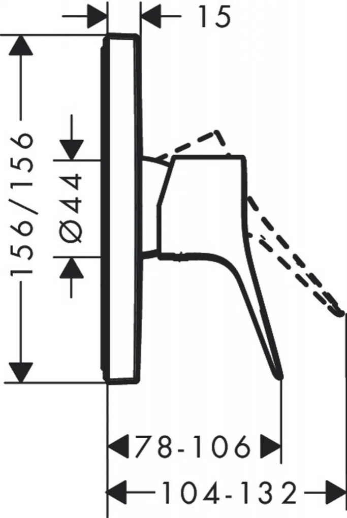 Hansgrohe Vivenis, sprchová baterie pod omítku, černá matná, 75615670