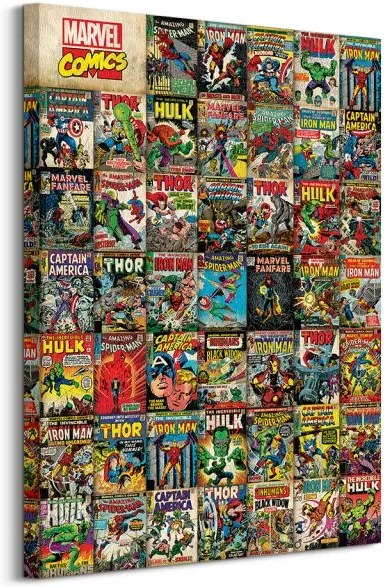 Obraz na plátně Marvel Avengers Covers 60x80cm WDC99215
