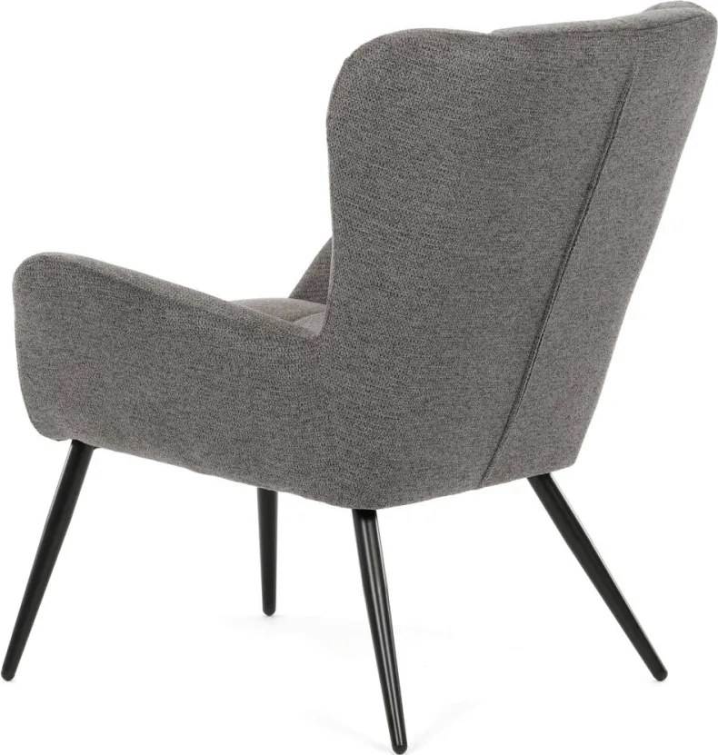 Křeslo ušák AK-H9206 GREY2, látka, šedá (74 x 86) cm
