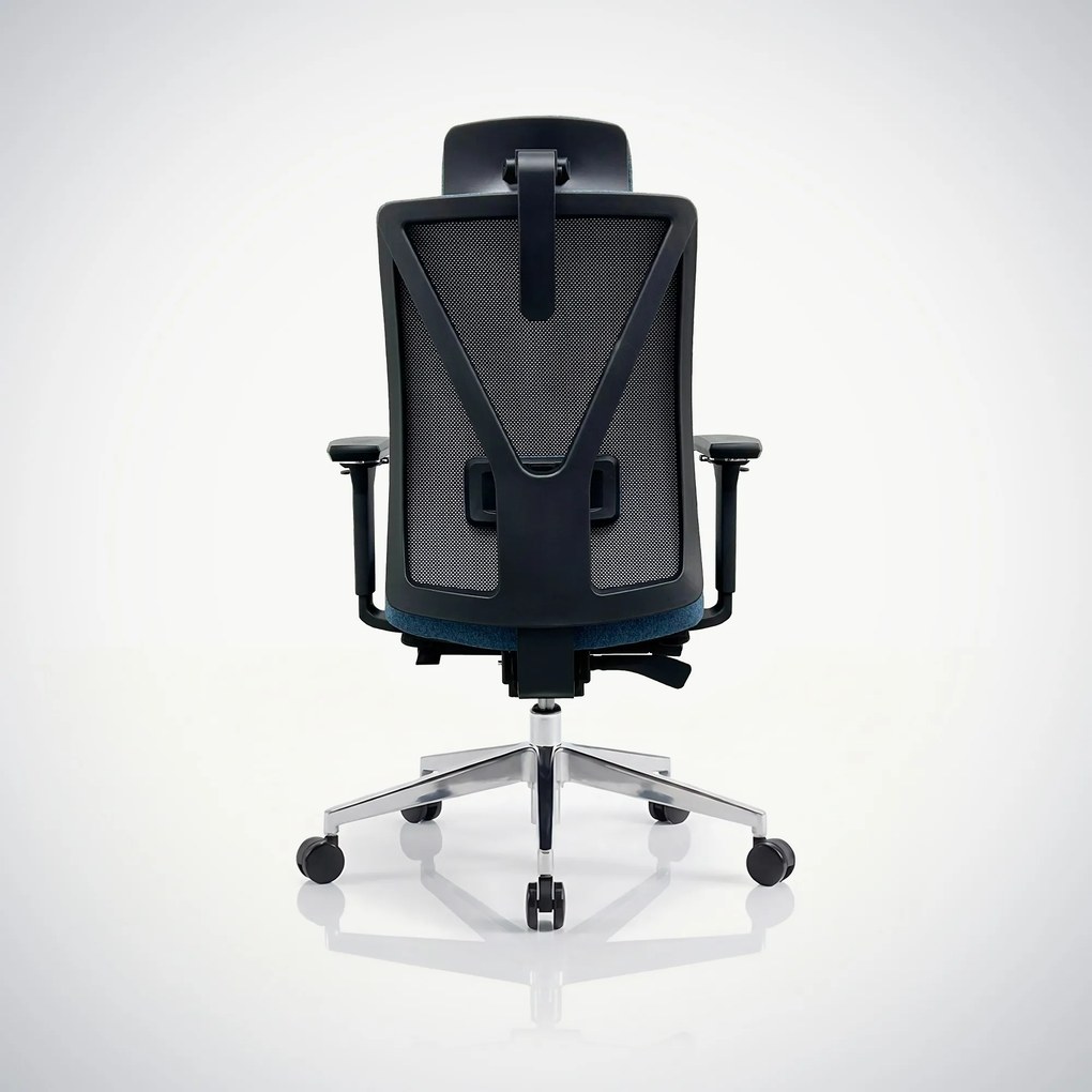 Ergonomická otočná kancelářská židle, tmavě modrá: VECTOR
